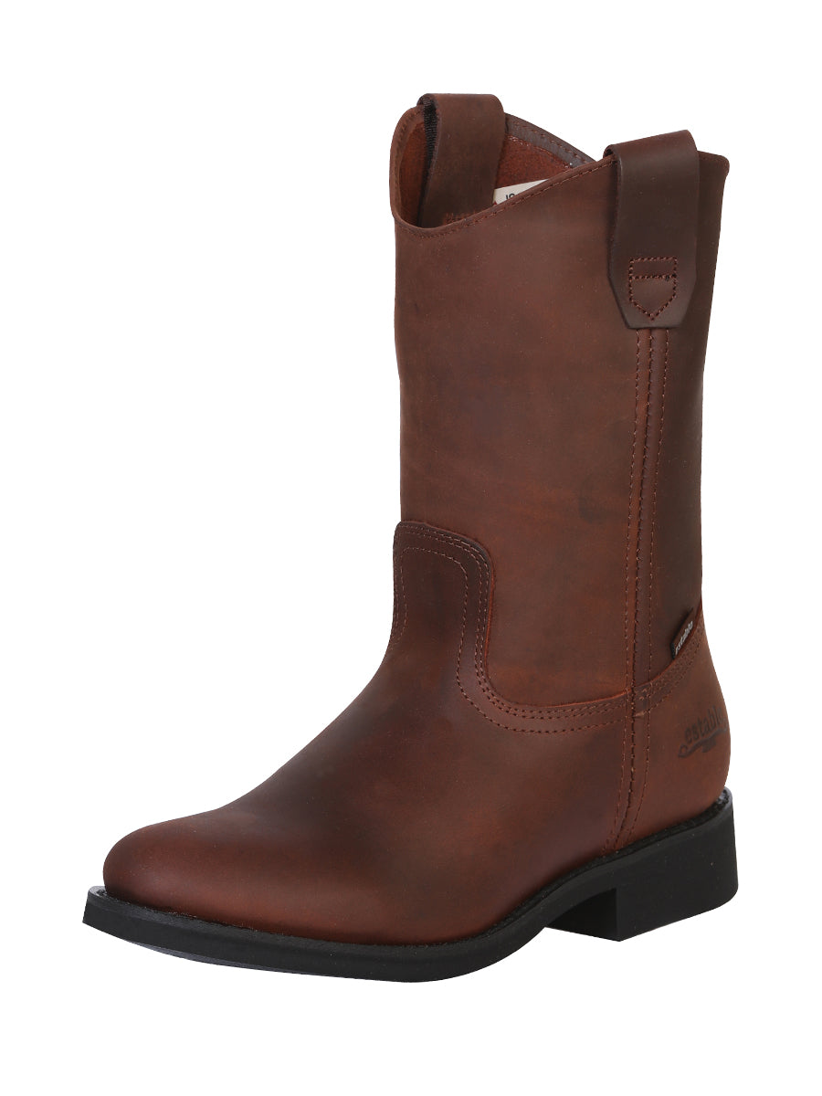 Establo Men's Work Boot - Leather Grasso - Brown 315 – MexWest