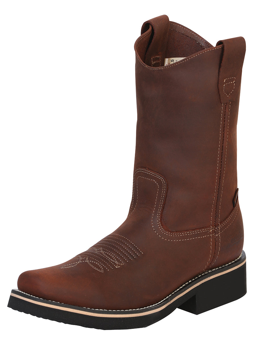 Establo Men’s Work Boot - Crazy Leather in Brown 41531 – MexWest