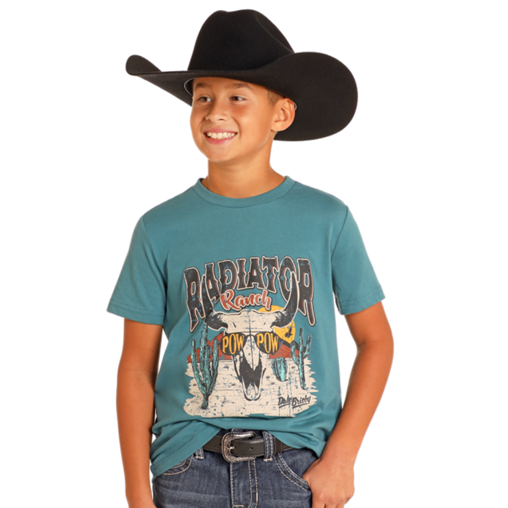 Rock & Roll Denim Dale Brisby "Radiator Ranch" Tee - Teal – MexWest