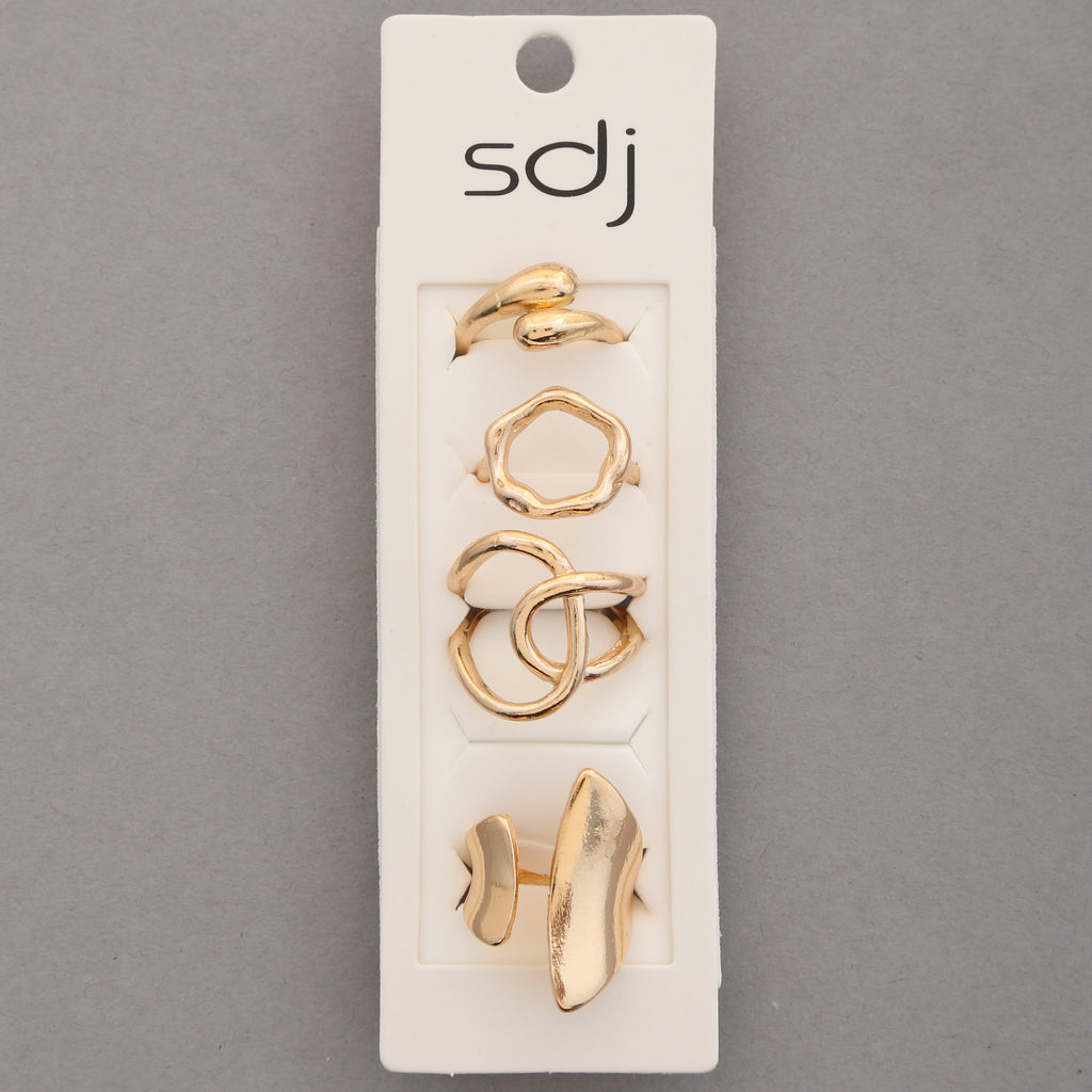 Gold Multi Shaped Assorted Ring Set – MexWest