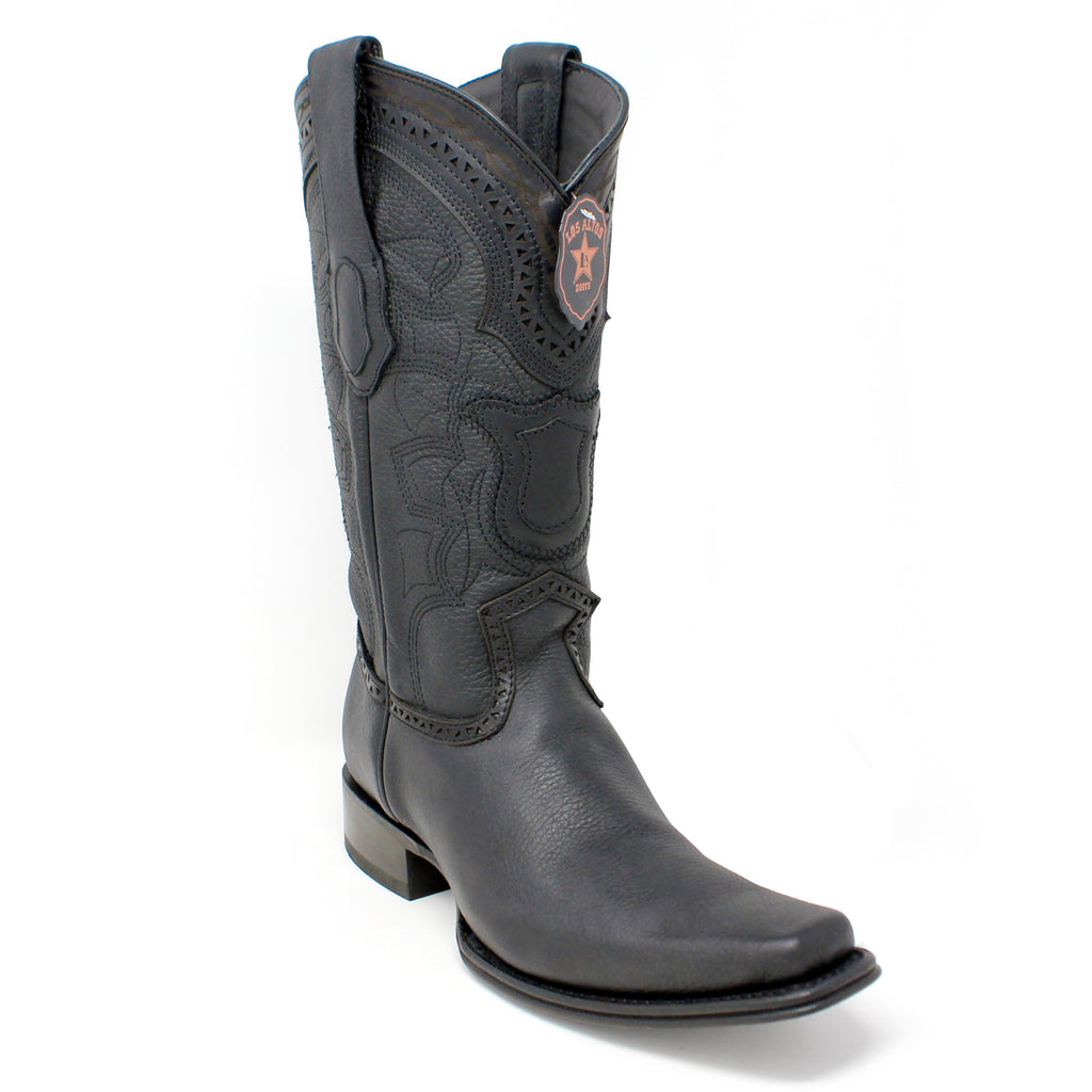 Los Altos Grisly European Square Toe Cowboy Boot - Black – MexWest