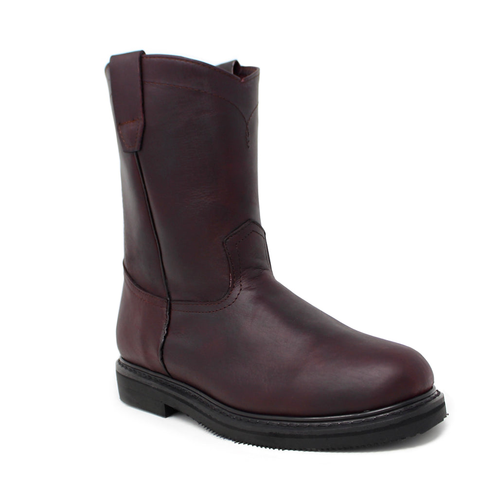 "Carolina" Men's Roper Work Boots - Burgundy – MexWest