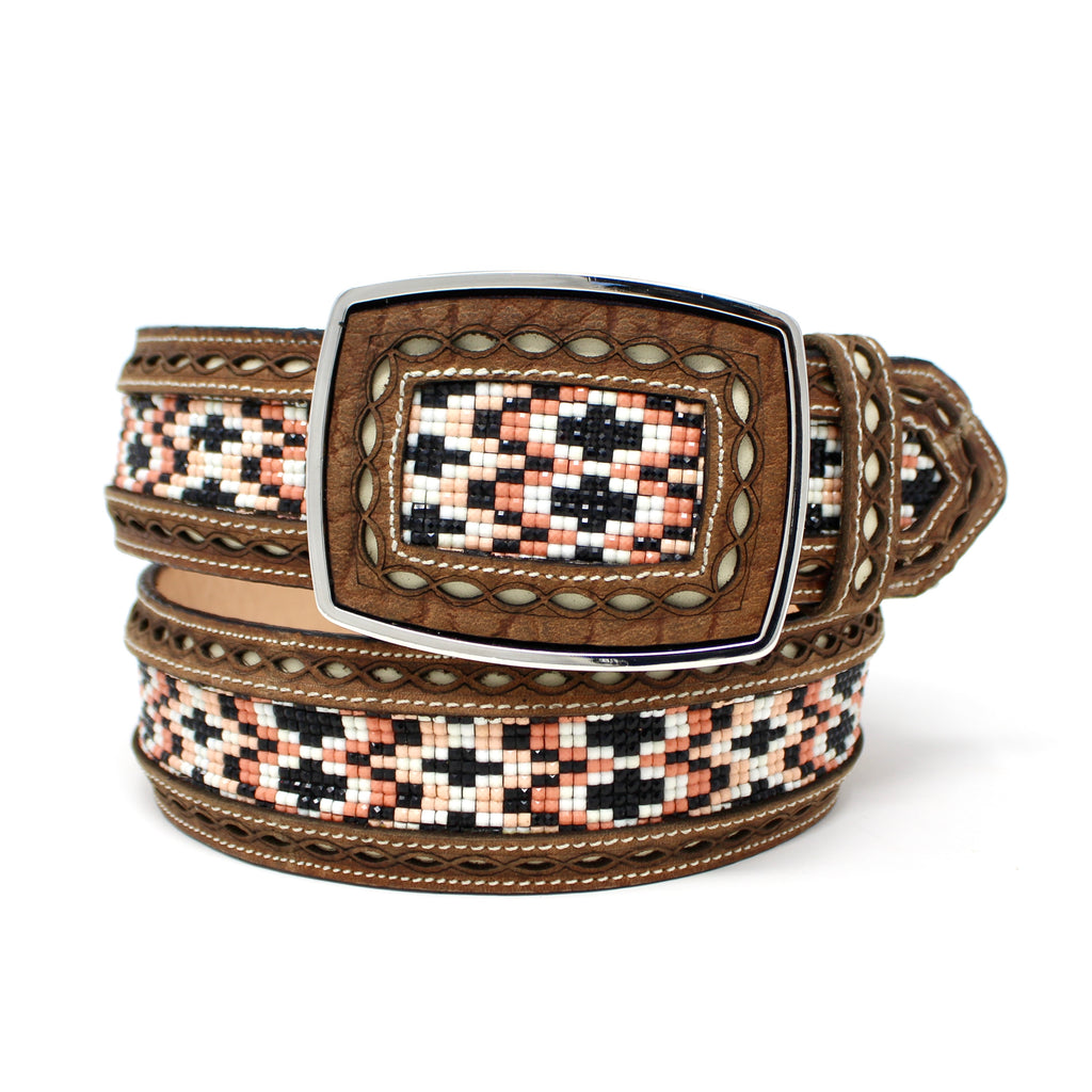 Western Beaded Aztec Belt – MexWest