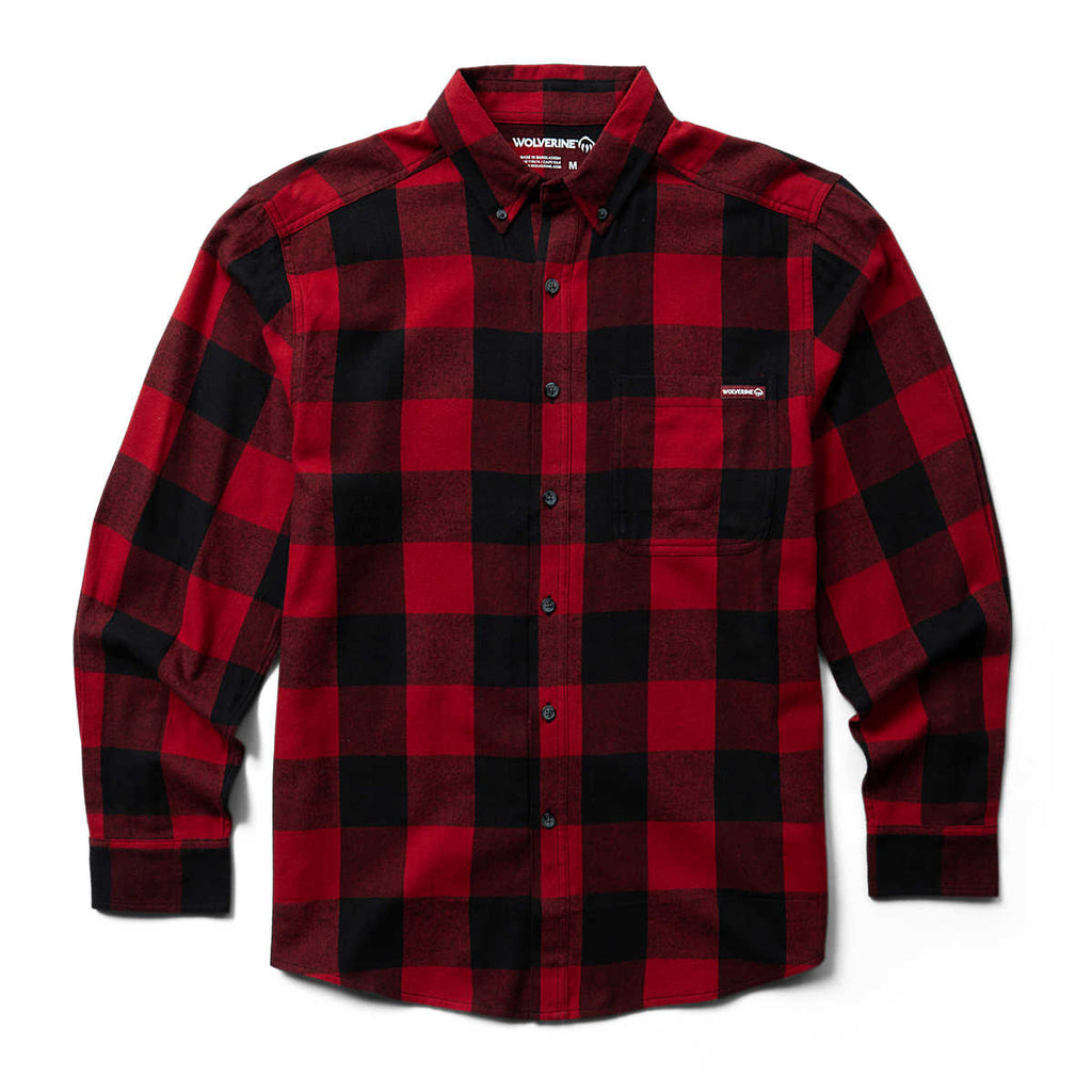 Wolverine Hastings Flannel Shirt - Red Buffalo Plaid – MexWest