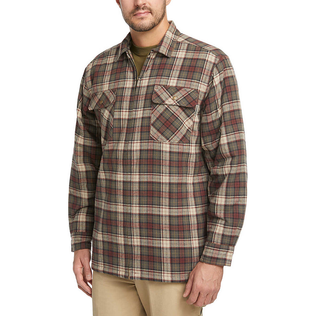 Wolverine Sherpa Lined Zip Shirt Jacket - Black Olive Plaid – MexWest