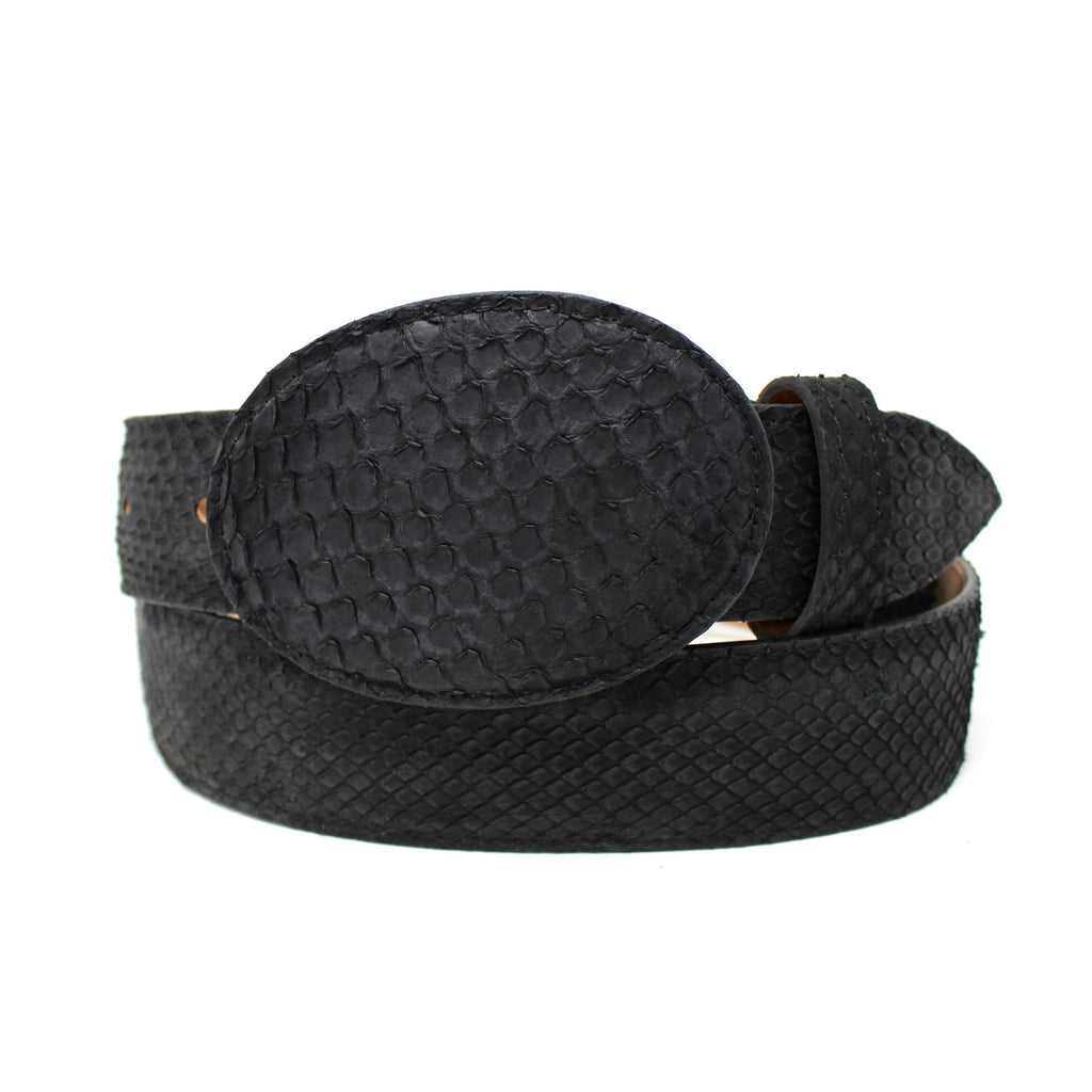 Ranchers Black Python Belt – MexWest